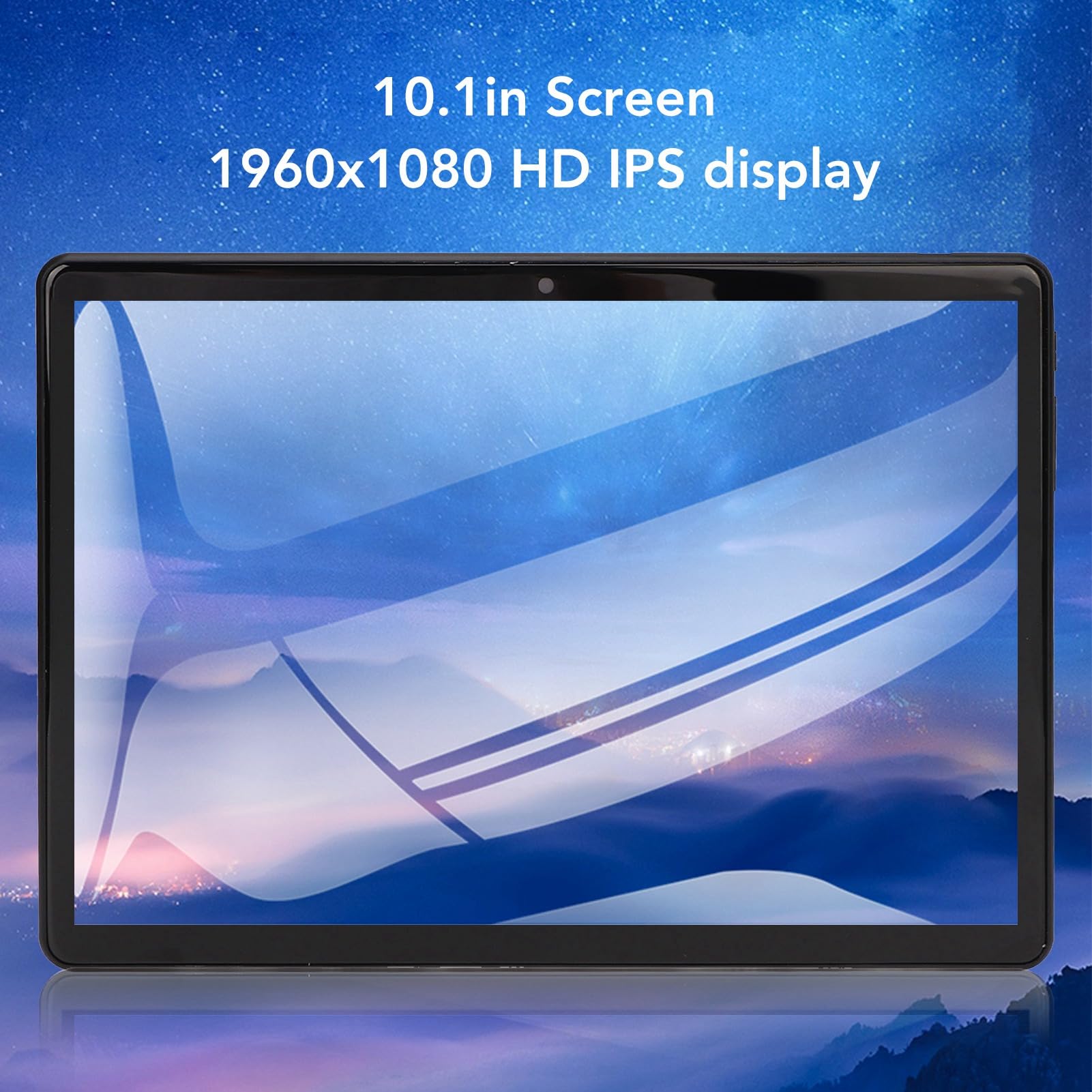 10.1 Inch Tablet, 6GB 128GB Front 8MP Rear 16MP Tablet com chip 2.4G 5G WiFi 128gb 6gb 1960x1080 IPS 10 Cores 8800mAh Calling 100‑240V Black US Plug