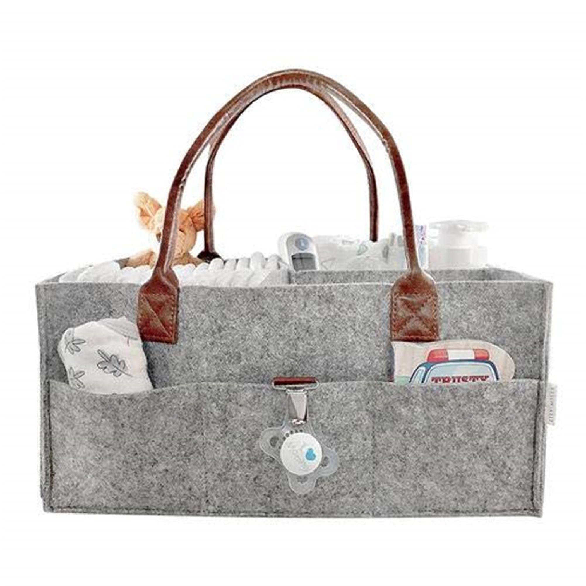 Storage Bag, Durable and Lightweight Foldable Felt Storage Bag Portable Lightly Multifunction Changeable Compartments for Car Travel Indoor