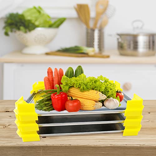 12 Pcs Tray Stackers for Freeze Dryer Trays Accessories, Tray Stackers Compatible for Harvest Right Trays Reducing Space (Yellow)