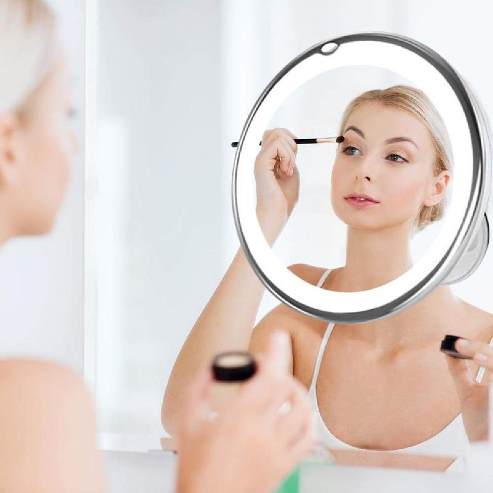 FQYYDD Illuminated Makeup Mirror Led Makeup Mirror Lamp 10X Amplification