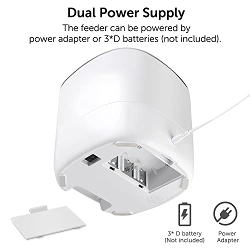 Automatic Cat Feeder, eco4life 6L WiFi Pet Food Dispenser, Timed Cat Feeder with Camera, APP Control, Scheduled Feedings and Portioned Meal, Compatible with Alexa, Google Assistant and Siri