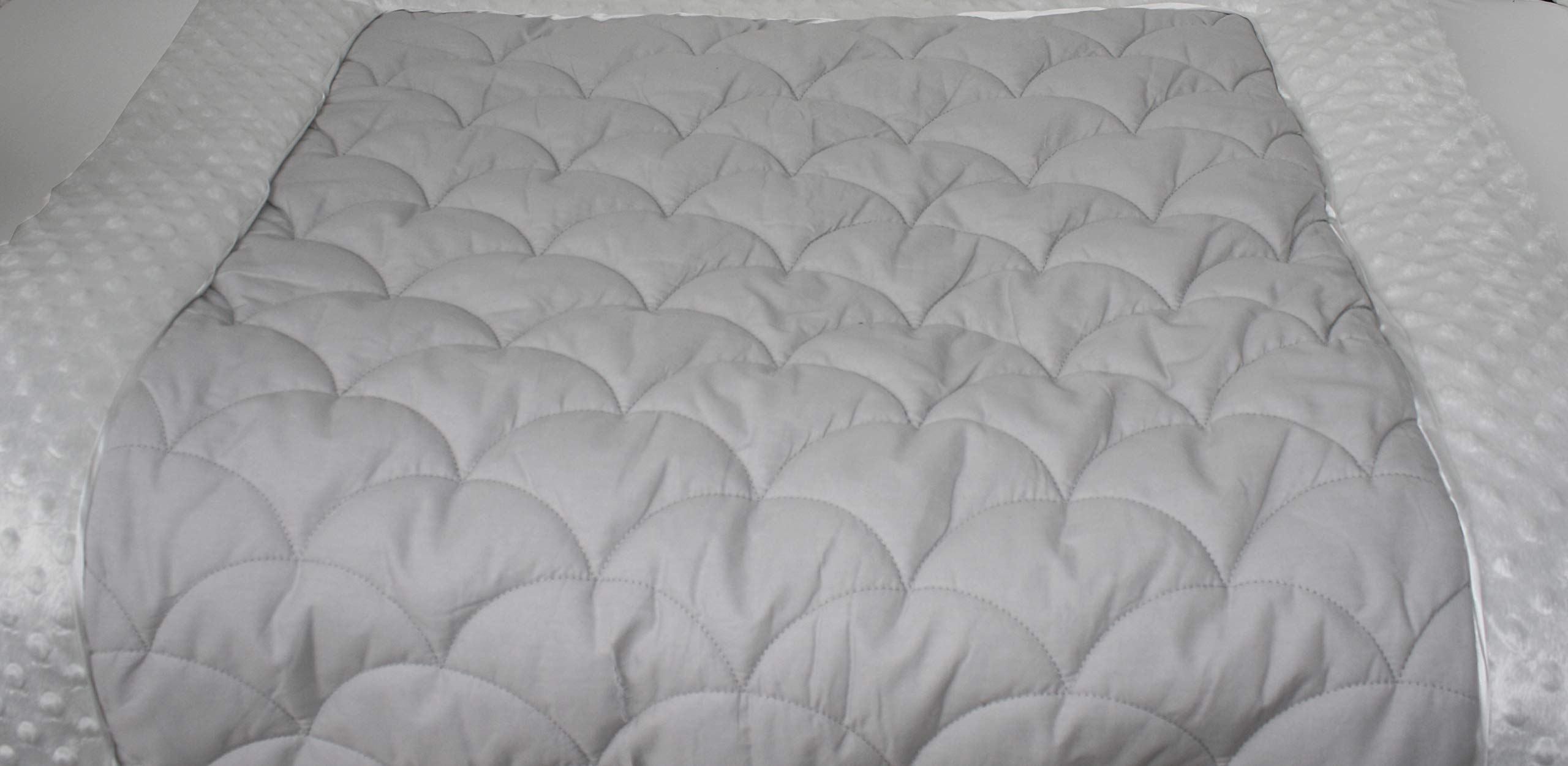 BabyFad Minky White 9 Piece Baby Crib Bedding Set