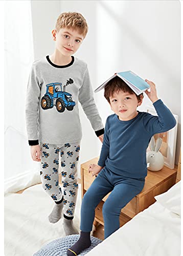 Little Hand Toddler Boys Pajamas Tractor Pjs Set Fall Winter Jammies Kids Pjs Boy Clothes Sets 5t