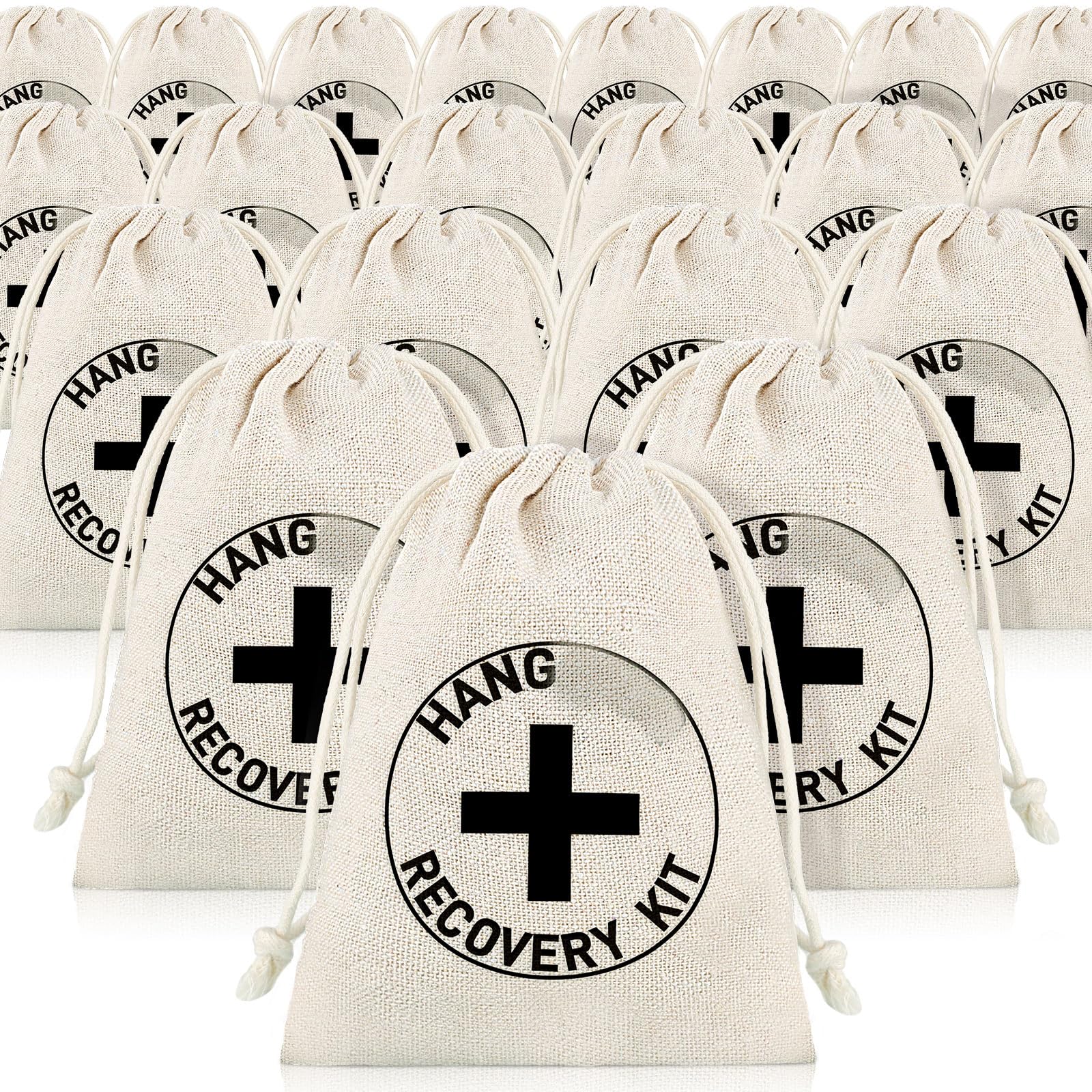 20 Pack Hangover Bag Gift Bags Bachelor Party Decorations Bachelor Party Favors Bachelorette Bridal Shower Pouches with Drawstring Party Wedding Favors for Bachelorette Party (White, Cross)
