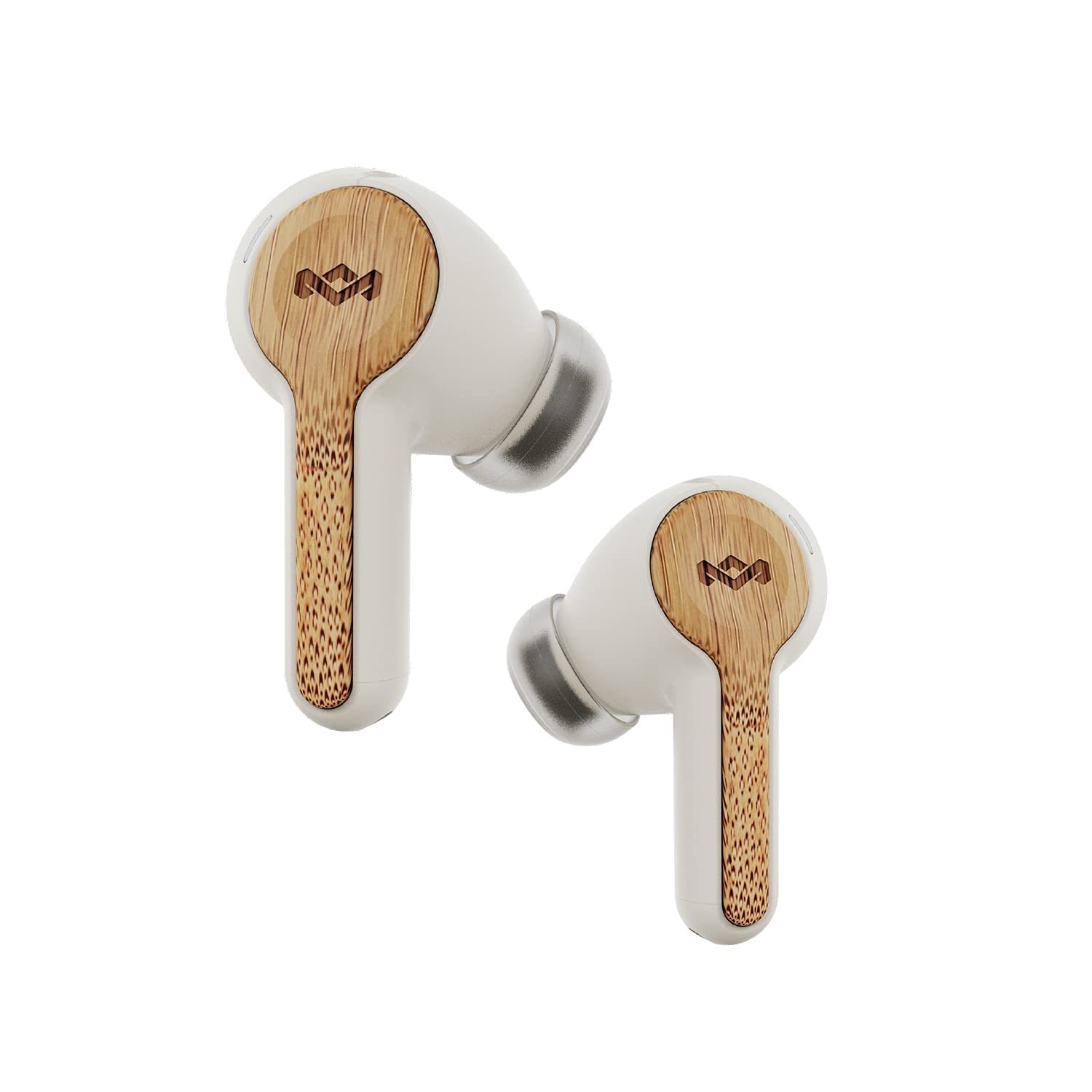 House of Marley Rebel True Wireless Earbuds with Microphone, Bluetooth Connectivity, 8 Hour Battery Life with in-Case Charging, and Sustainable Materials, Cream