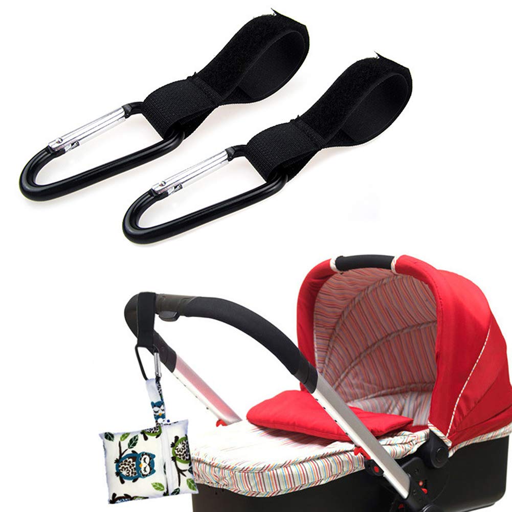 Baby Stroller Hooks, 4 Pack of Multi Purpose Hooks Adjustable Hanger Mommy Bag Hooks for Hanging Diaper Bags,Purse,Stroller Organizer