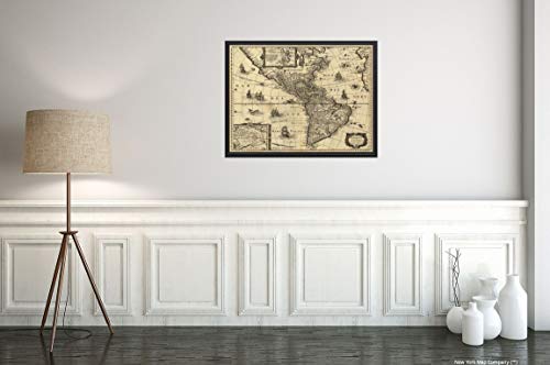1640 Map| America| America noviter delineata Map Size: 18 inches x 24 inches |Fits 18x