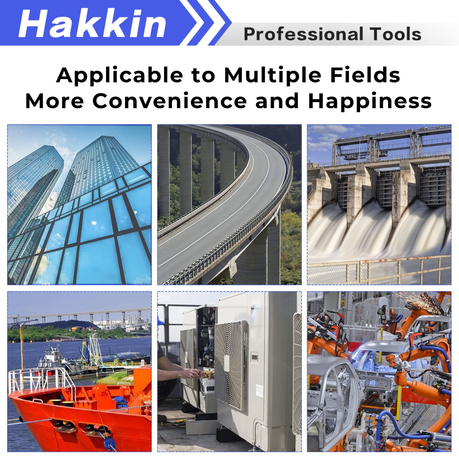 Hakkin 240Pcs Hex Bolts and Nuts Kit Stainless Steel Spring Washers Assortment Kit, 3/8" 1/4" 5/16", 10 SAE Sizes Machine Screws Set with Storage Case