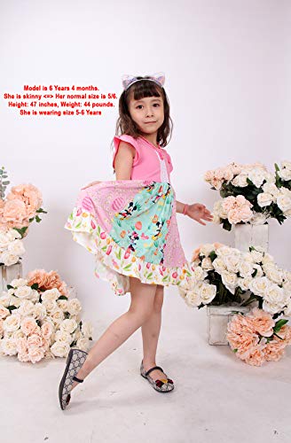 Baby Girls Spring Easter Minnie Mouse Panel Twirl Dress Pink Mint 18-24M/XS