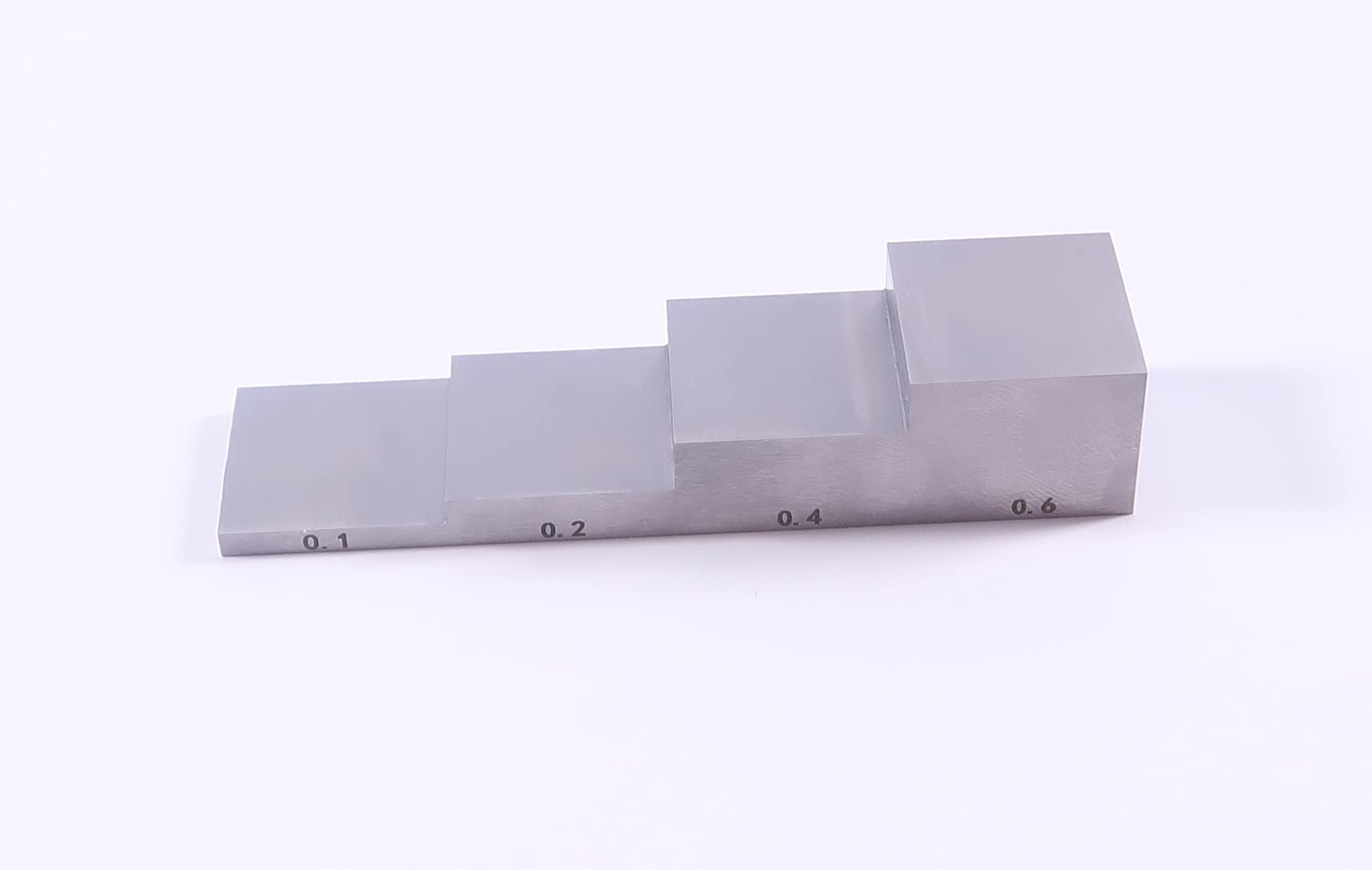 4 Step Test Block 1018 Steel Calibration Block UT Block 0.1"0.2"0.4"0.6" Thickness Step Wedge Ultrasonic Test Block Carbon Steel Block with ABS Carrying case ASTM E797