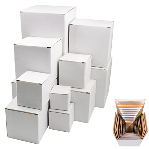 12pcs Prank Gift Boxes Nesting Gift Boxes Assorted Sizes Surprise Box Square Prank Box Funny Gag Gift Nesting Cartons Great for Christmas Birthday Wrapping Presents or Decoration (2-6.3 Inch)