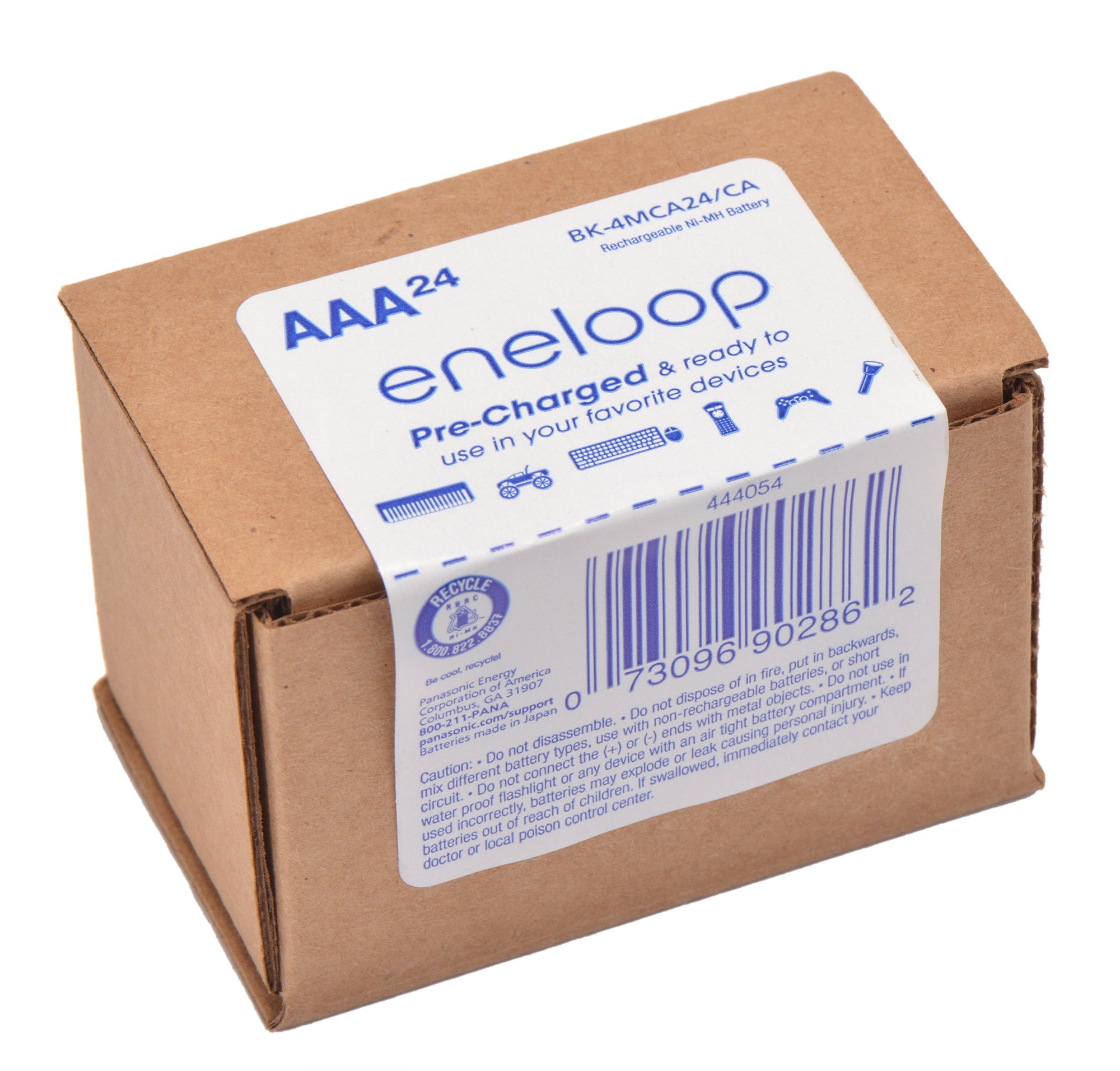 Eneloop Panasonic BK-4MCA24/CA AAA 2100 Cycle Ni-MH Pre-Charged Rechargeable Batteries 24 Pack & Panasonic BK-3MCA24/CA AA 2100 Cycle Ni-MH Pre-Charged Rechargeable Batteries 24 Pack