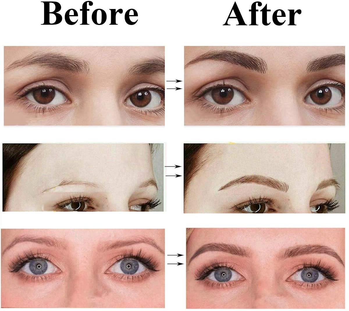 22-Pairs 4D Eyebrow Tattoo Stickers, Hair-Like Authentic Eyebrows, Waterproof Natural Eyebrow Tattoo Stickers