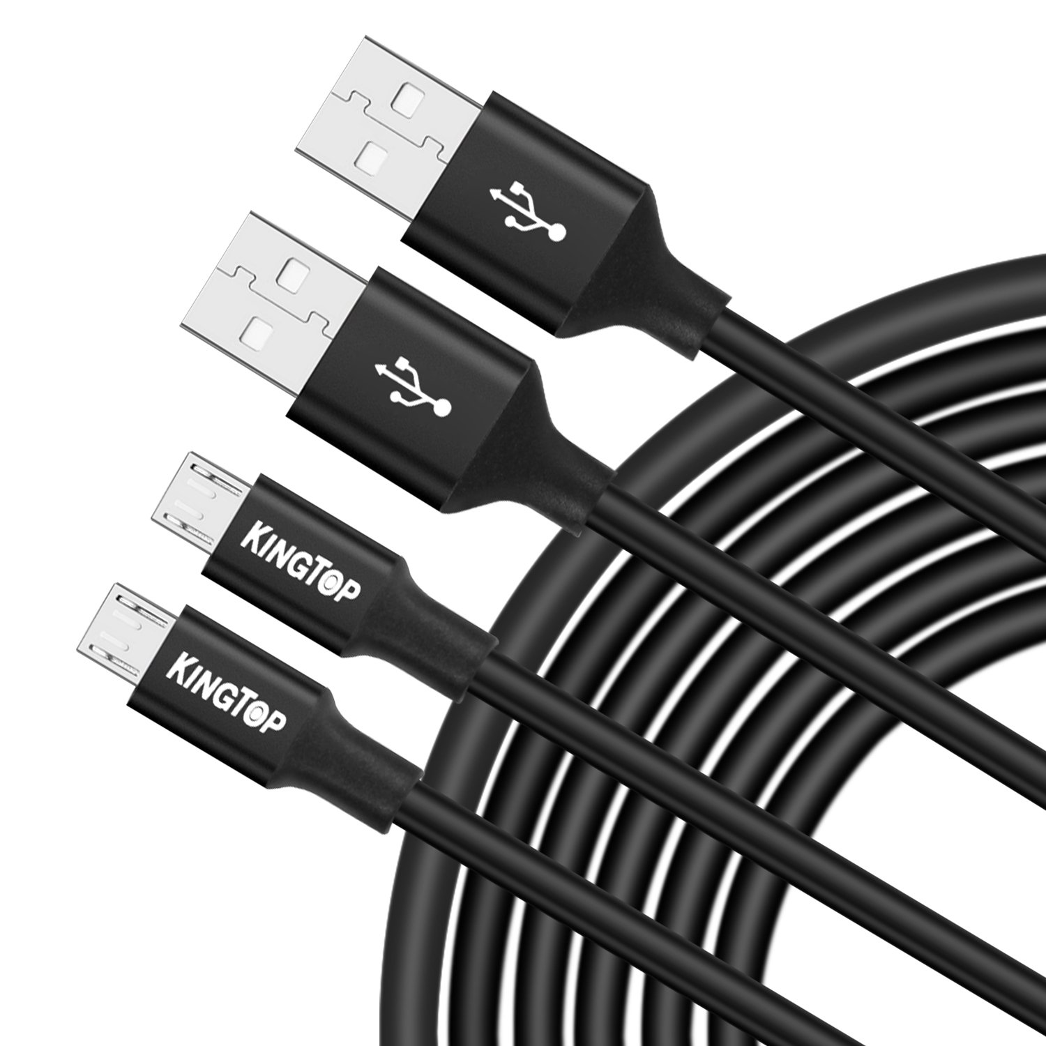2 pack 9.8ft Charging Cable for PS4 and Xbox One Controller Kingtop USB Charge Cord for Playstation 4 DualShock Xbox One Controller Android Smartphone