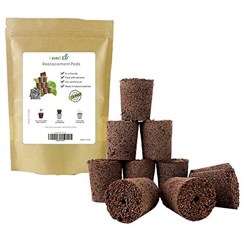 GrowLED Compatible Seed Starter Pods (10 Pack), Rapid Rooter Seed Starting Sponge, Seed Sprouter Smart Soil Replacement Plugs for Height Adjustable Hydroponic Indoor herb Garden (Seeds Not Included)