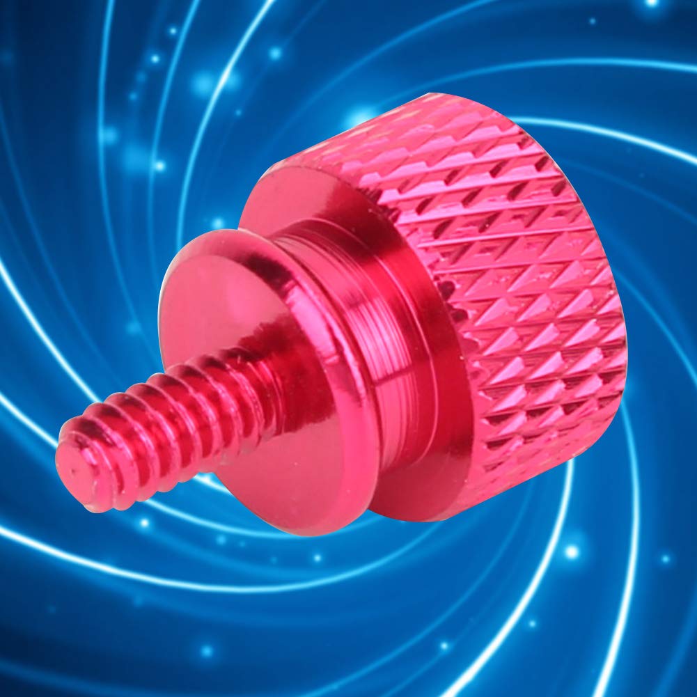 20 Pack Computer Case Thumbscrews, Fully Threaded 6-32 Teeth Knurled Thumb Screws, Aluminum Alloy Case Anodized Hand Fastener for Cover/Power Supply/PCI Slots/Hard Drives(pink)