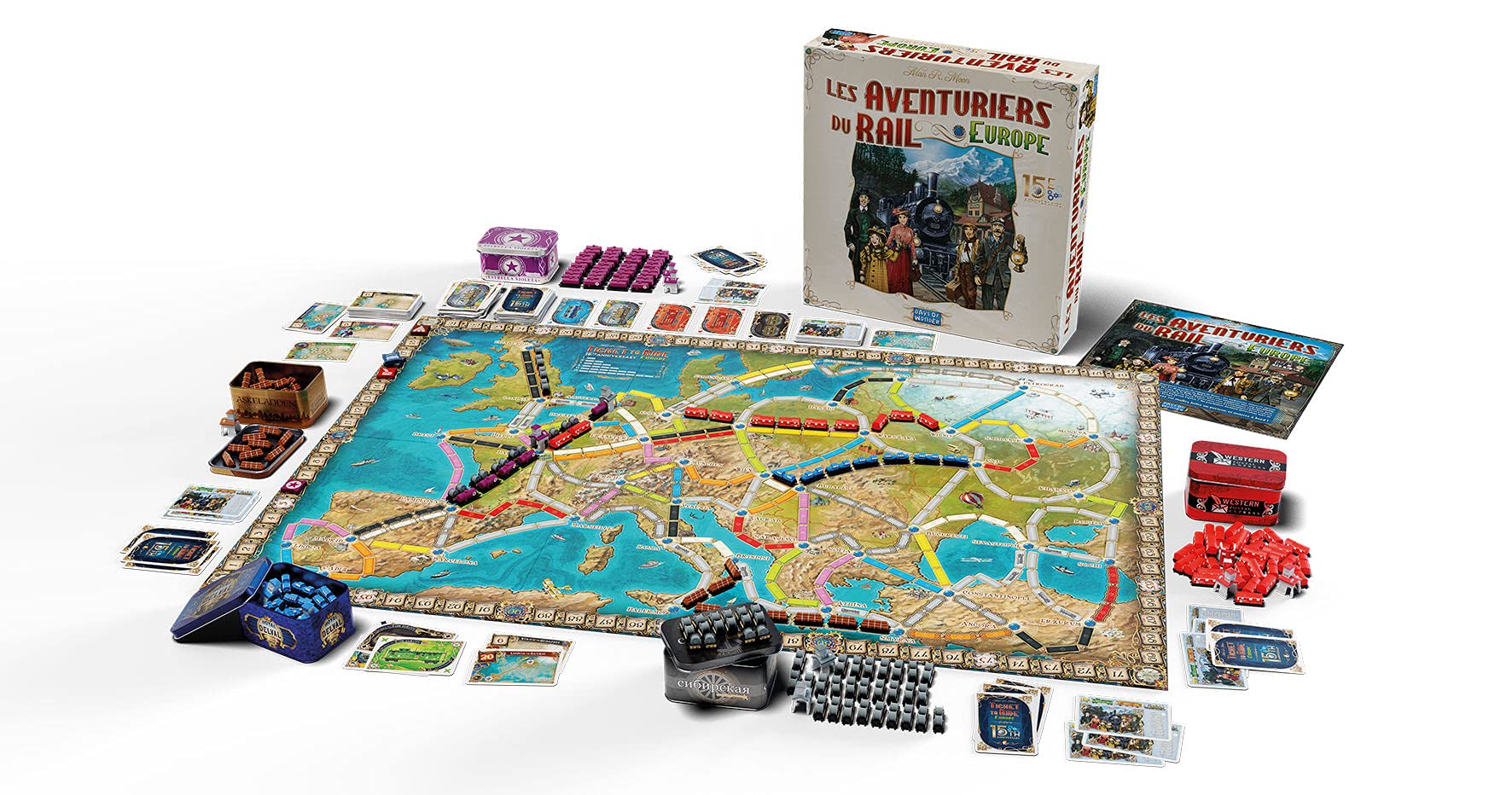 Asmodee Jeu - Les Aventuriers du Rail : Europe (15eme Anniversaire)