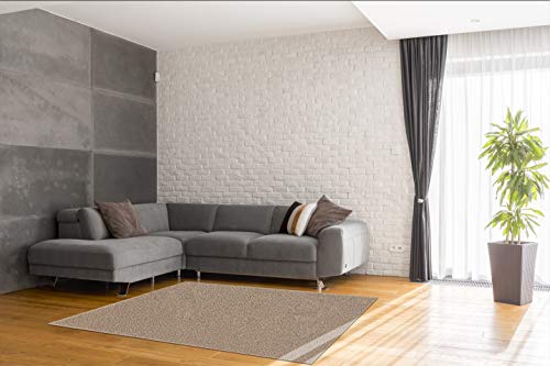 3'x5' - Speckled Stone ECONOMICAL Solutions Collection | Custom Carpet Area Rugs & Runners - 25 Oz. Soft Textured 100% PureColor BCF Polyester. FHA Approved-CRI Green Label-Made in U.S.A.