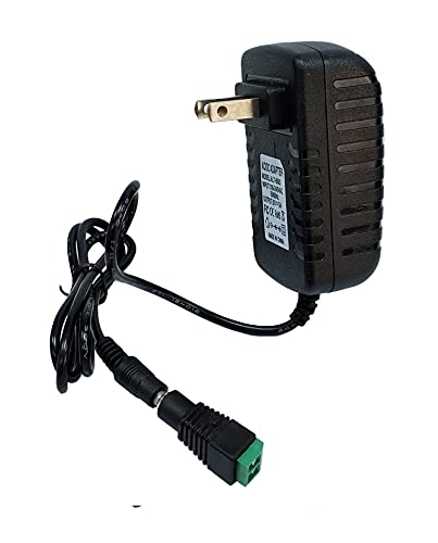 AC to DC Adapter 5V 3A Power Supply with 5, 5mm x 2, 1mm Plug Connector for Strip Light, Wireless Router, Security System , Switches, CCTV Cameras, Black, 8CM*5CM*3.3CM