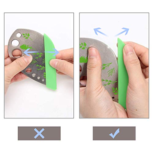 9 Holes Herb Cutter Stripper Stainless Steel Vegetable Leaf Stripper Cutter Home Kitchen Peeling Tool for Kale, Chard, Collard Greens, Thyme, Basil, Rosemary