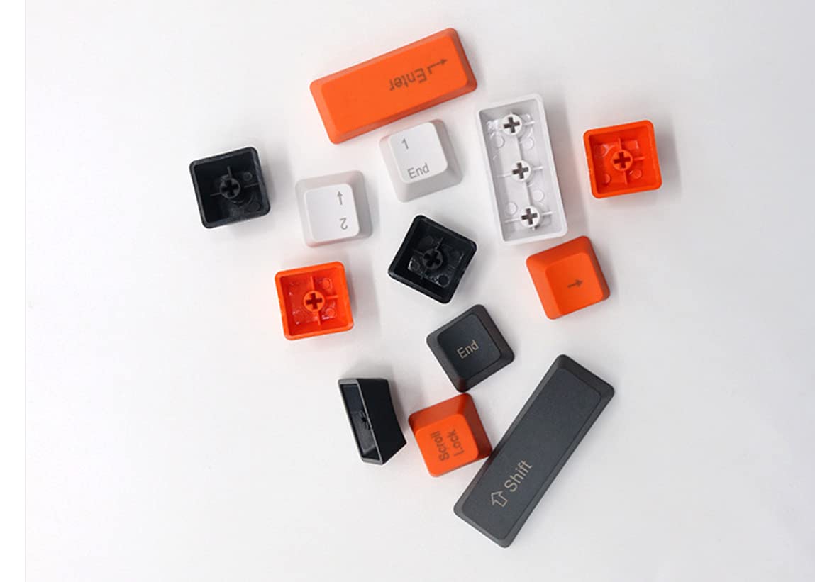 CASIN PBT Keycaps Set for Mechanical Gaming Keyboard, 60% 87 104 108 OEM Profile Custom Keyset with Key Cap Puller (Carbon)