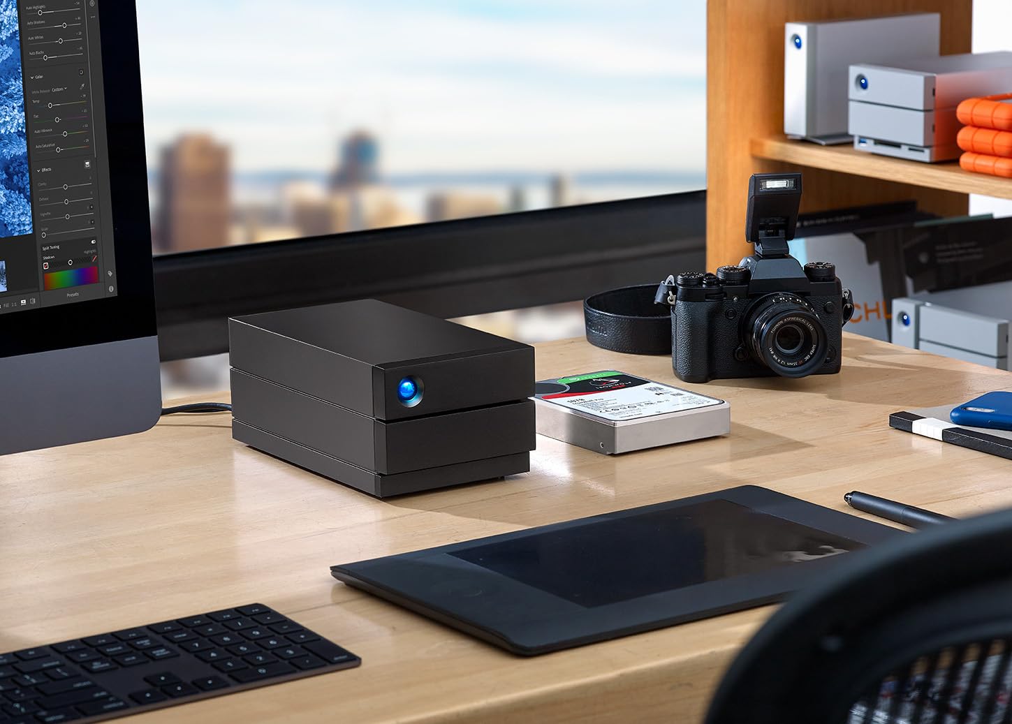 LaCie 2big RAID, 36TB, External Hard Drive Desktop, USB-C, 7.200 RPM, Enterprise Class Drives, for Mac and PC Desktop (STHJ36000800)