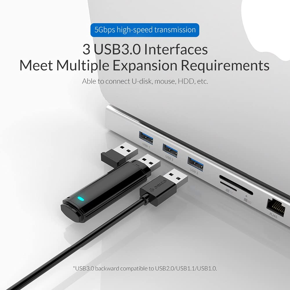 SXYLTNX 10 in 1 Type-c HUB TF&SD Card Reader VGA Mini DP HDMI-Compatible RJ45 PD Charger USB3.1 Laptop Hub
