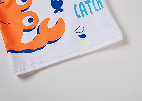 SGMWVB Baby and Toddler Boys' 3-Piece Swimsuit Set Bathing Suit with Hat Crab(9-18 Months)
