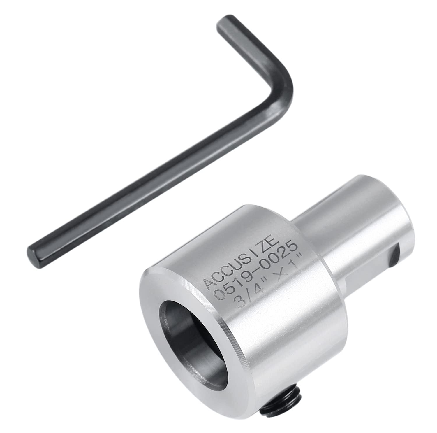 Accusize Industrial Tools 3/4 in. Annular Cutter Extension for a 3/4'' / 19.05 mm Weldon Shank Annular Cutter, 1" Long, Weldon Adapter, 0519-0025