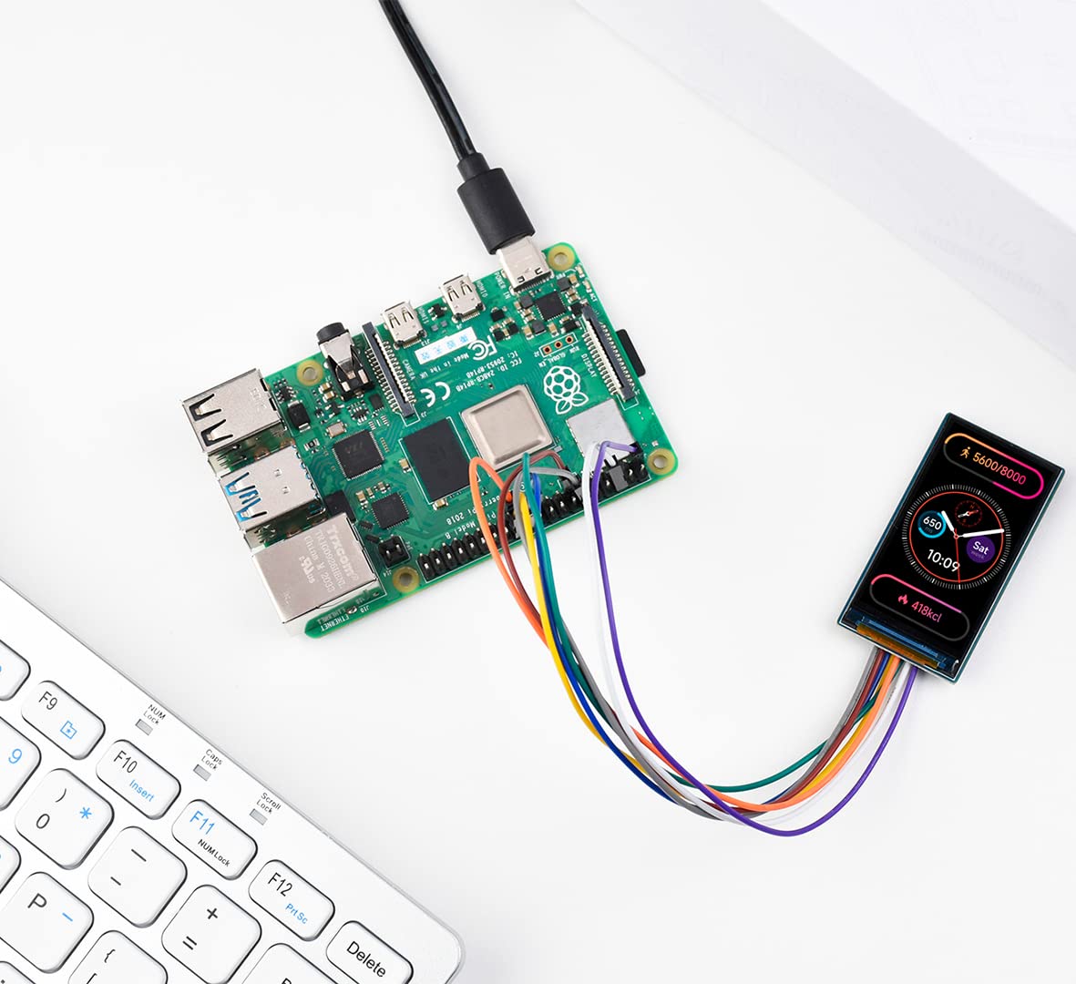 1.9inch LCD Display Module, 170x320 Resolution 262K Colorful IPS Screen Display, SPI Interface, Built-in ST7789V2 Chip, for Raspberry Pi 4B/3B+/3B/2B/Zero/Zero W/Zero 2W/WH,for Arduino, STM32, etc