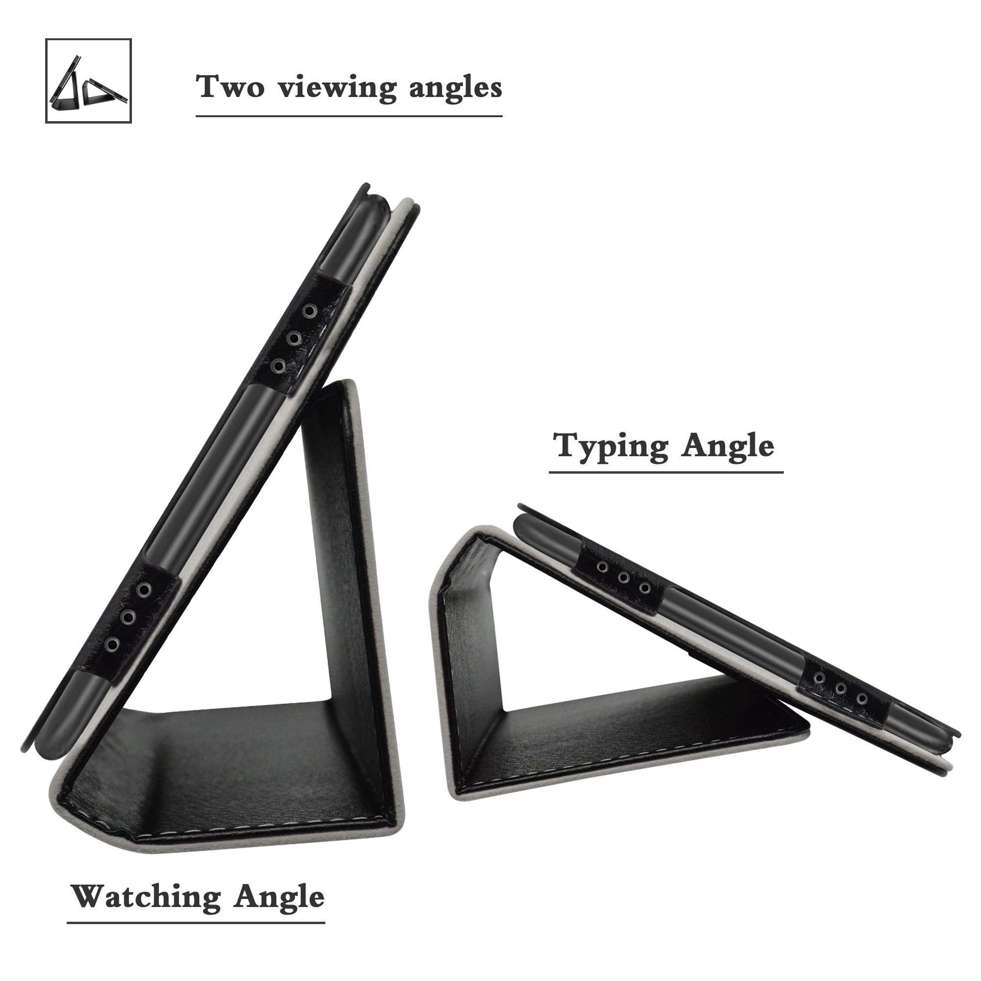 Bige Case,PU Leather Folio 2-Folding Stand Cover for 8in Verison Alcatel TCL Tab 8 (Model TCL 9038s)/T-Mobile Alcatel Joy Tab 2 8 (Model 9032Z) Tablet,Black