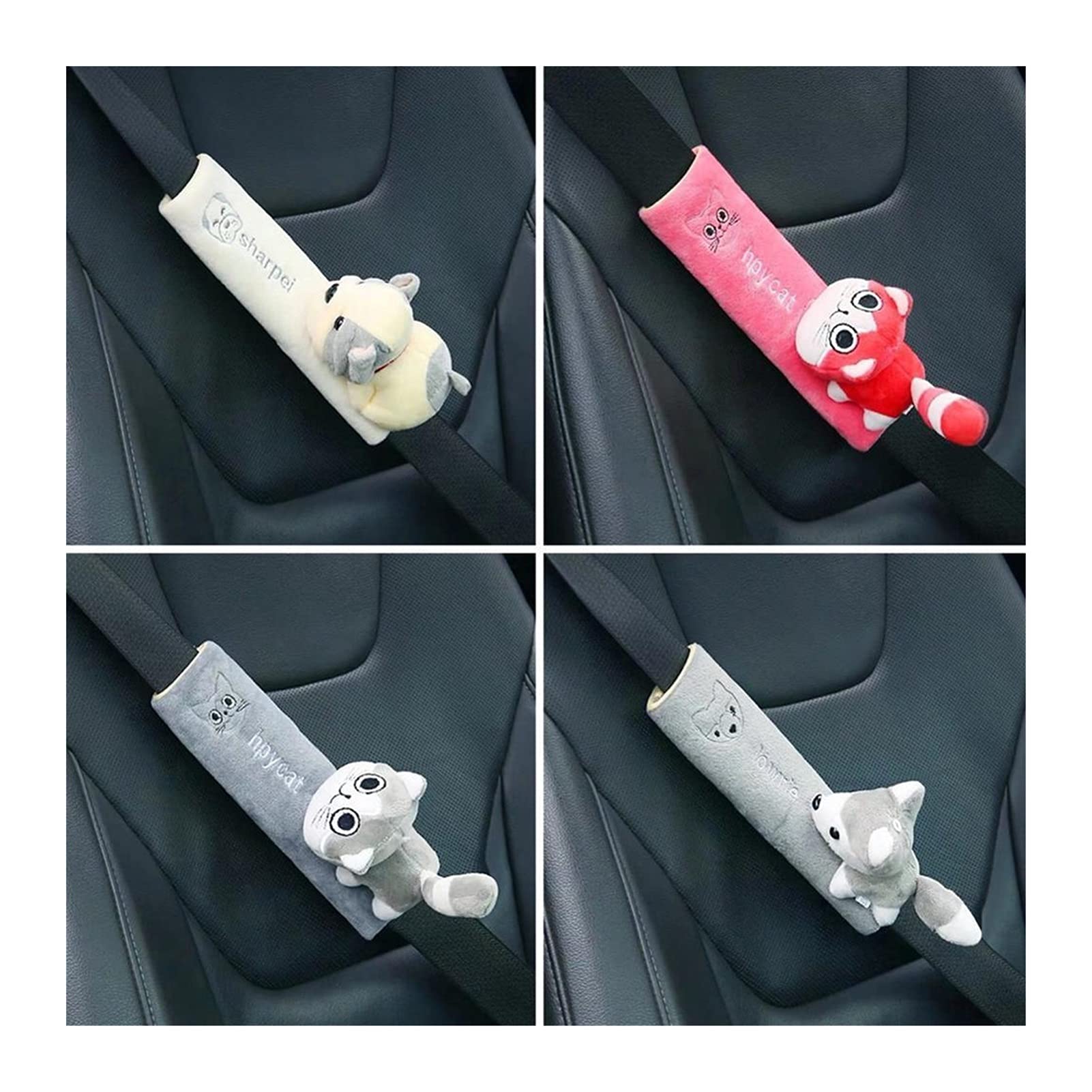 ZJDU Car Seat Belt Cover Shoulder Strap Harness Cushion Cartoon Car Styling Seatbelt Shoulder Protector Auto Neck Support Cushion Pad (Color Name : Beige Bear)