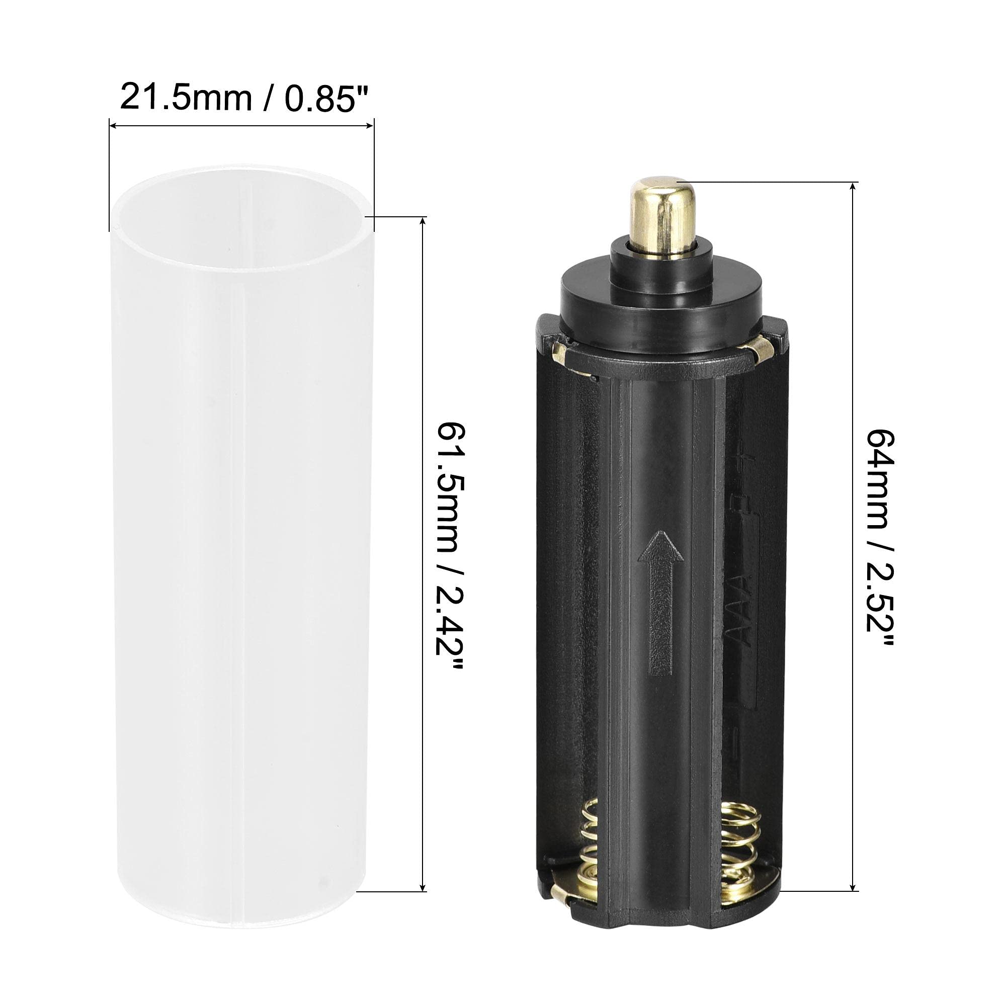 uxcell AAA Battery 3x1.5V Storage Adapter Case,18650 Battery Holder Converter for AAA LED Flashlight 8 Set