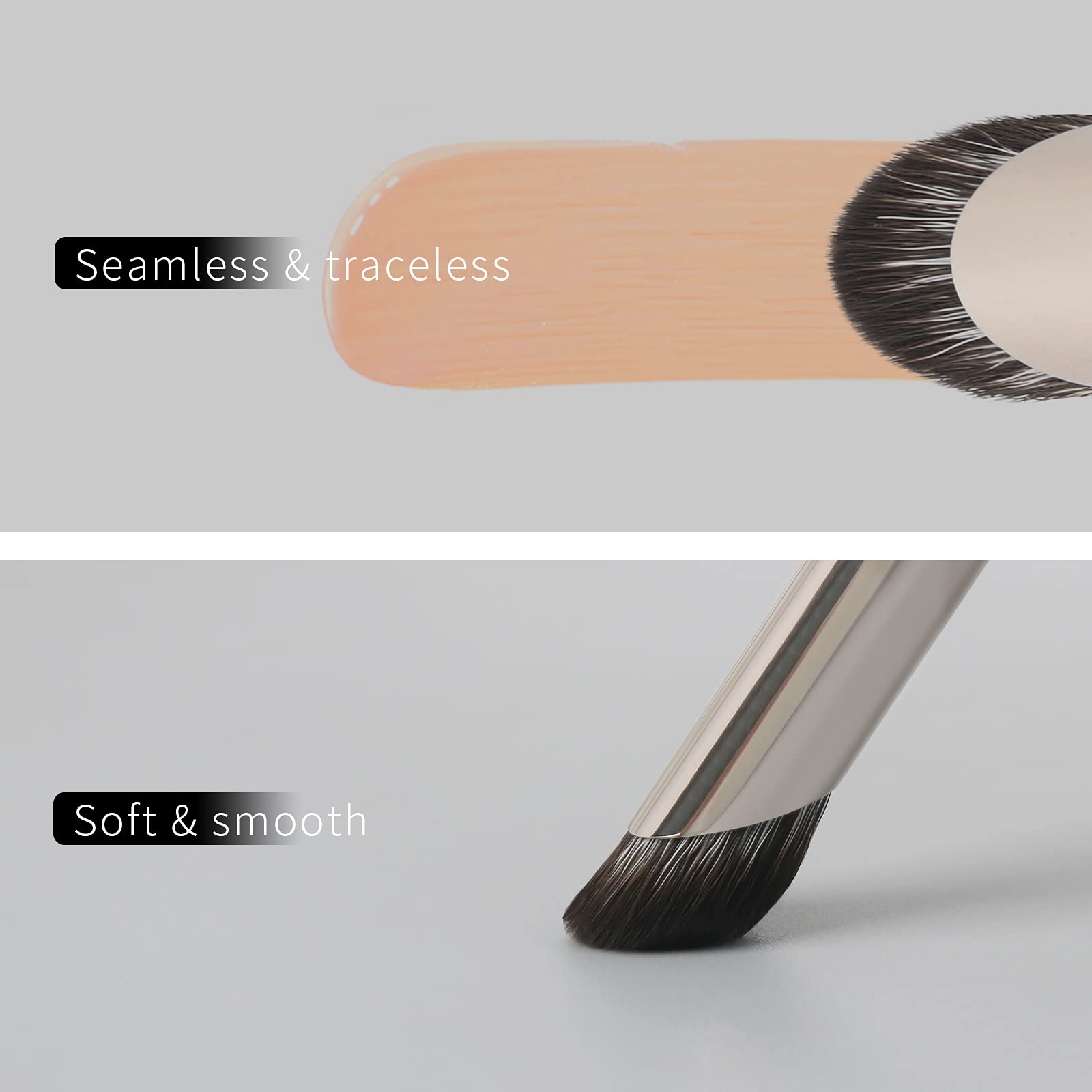ENZO KEN Small Nose Contour Brush, Angled Concealer Brush Under Eye, Concealer Brush, Angle Concealer Brush, Small Concealer Brushes, Contour Nose Brush, Concealer Angled Brush - Black, 8M01
