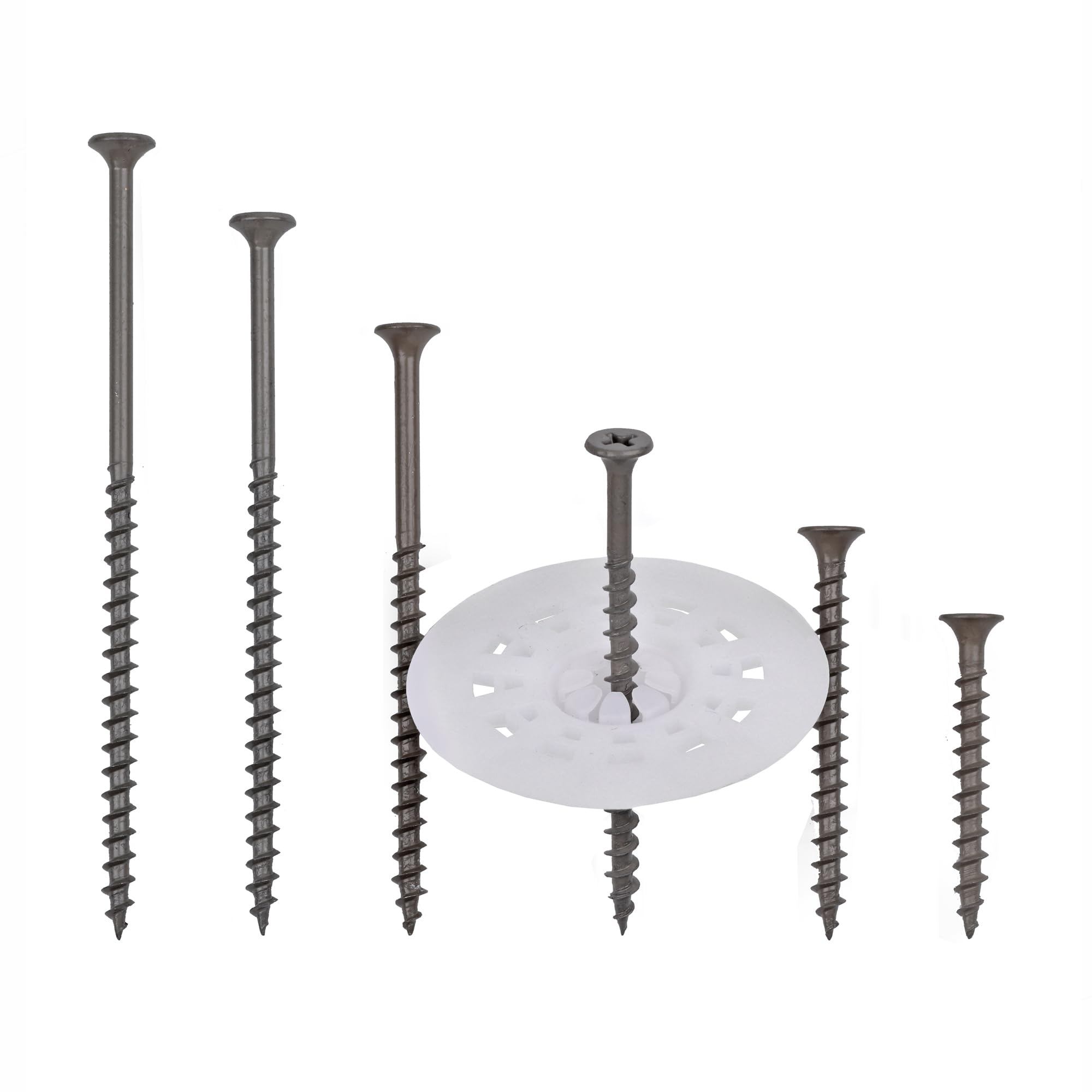 EIFS Mechanical Fasteners PBH & Wood Screws with Grey Ruspert Coating (1,000/Box) (2 1/2" Screw)