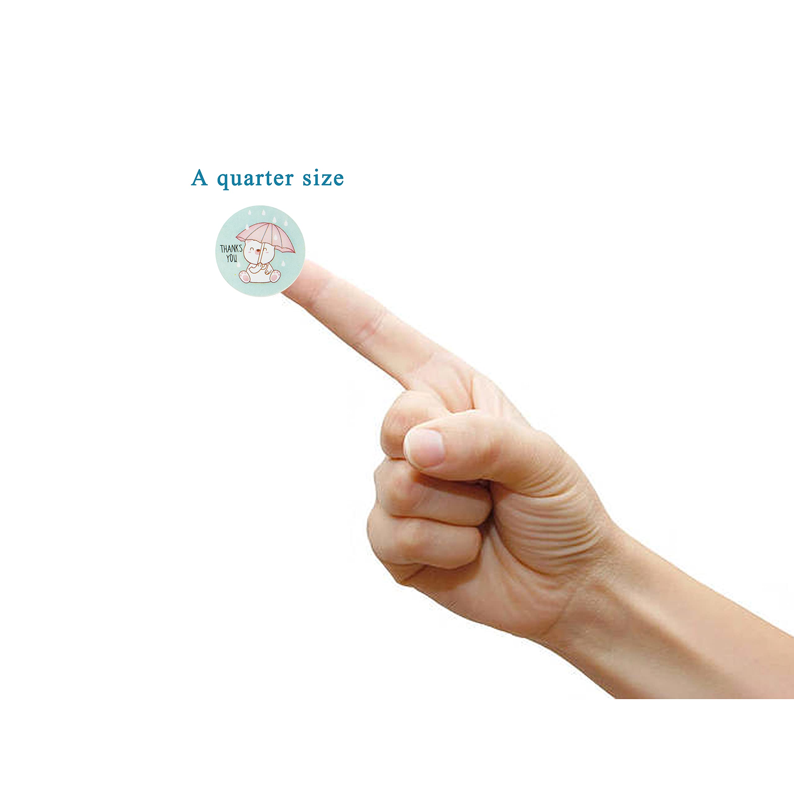 500 Labels Cute Animal Adhensive Thank You Stickers, 1 inch, Thank You Sticker Stickers for Small Candy, Bag Sealing Sticker, Envelope Seals