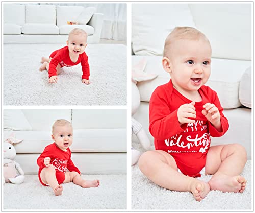 bilison Baby Boy Girl Valentine's Day Clothes Mommy and Daddy's Little Valentine Outfits