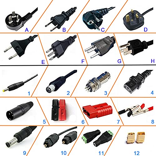 TCTYALR 370W Power 60V 5a 6a Electric Scooter Charger 71.4V 17S ebike Lithium ion Batteries Charger