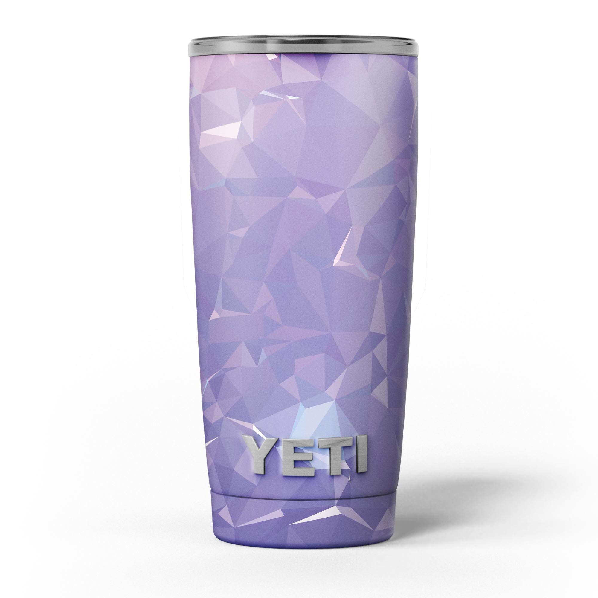 Design Skinz Light Purple Geometric V13 - Skin Decal Vinyl Wrap Kit Compatible with The Yeti Rambler Cooler Tumbler Cups