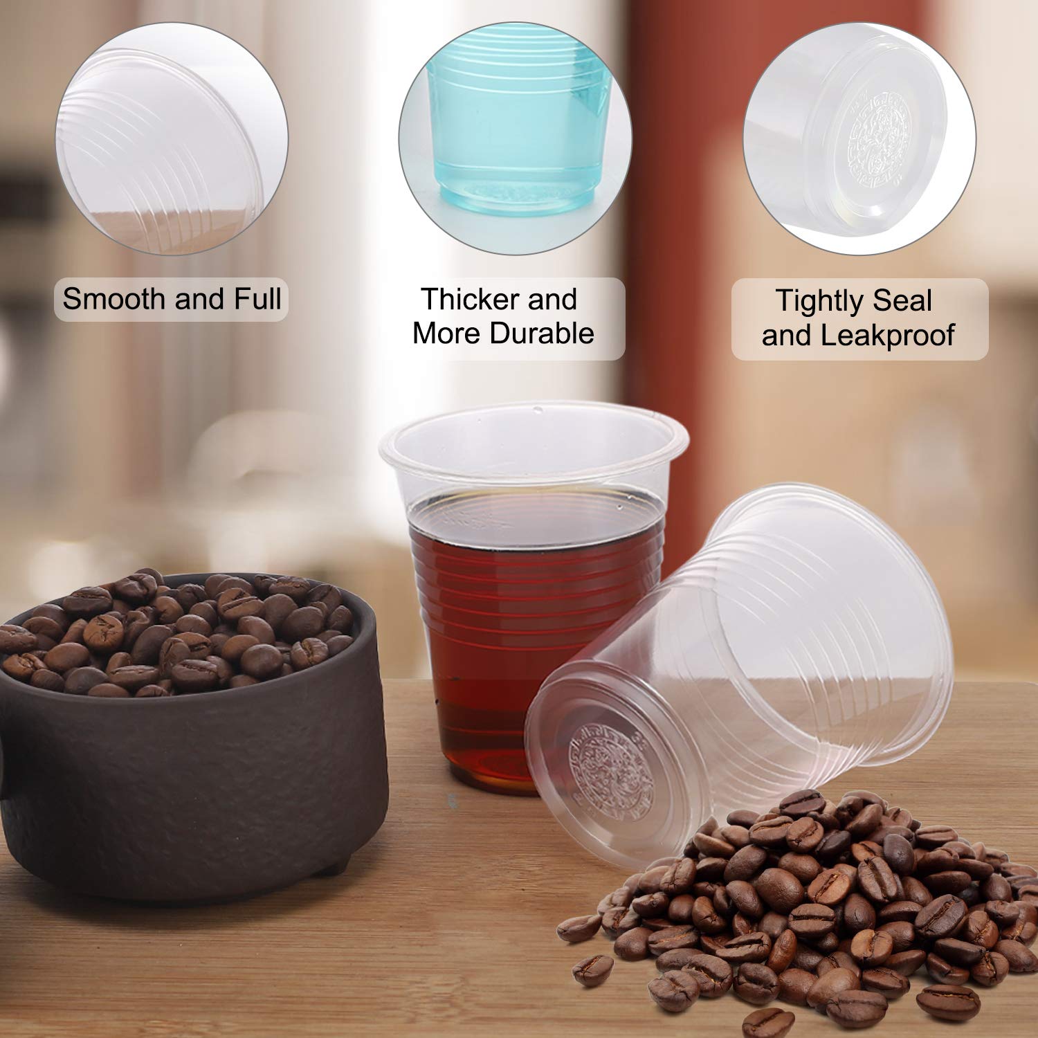 100 Pack 9 Oz Plastic Cups, Plastic Cups, 9 Oz Disposable Plastic Cups Clear Plastic Cups 9 Oz Clear Cups, Disposable Clear Plastic Cups 9 Oz Water Cups , Water Clear Plastic Cups Clear Plastic Cups