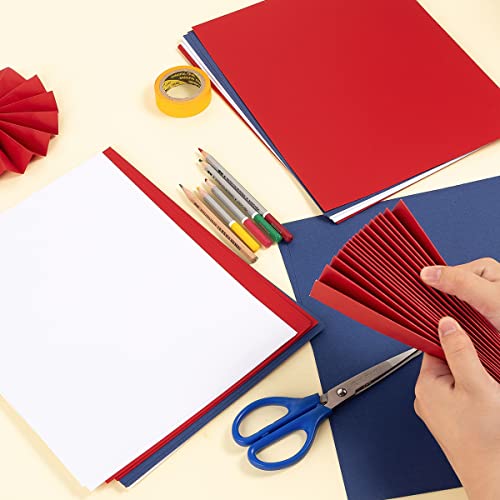 30 sheets Cardstock Paper 8 1/2 x 11 Inches for Fourth Of July Crafts, DIY Cards and Invitations (White/Red/Blue)
