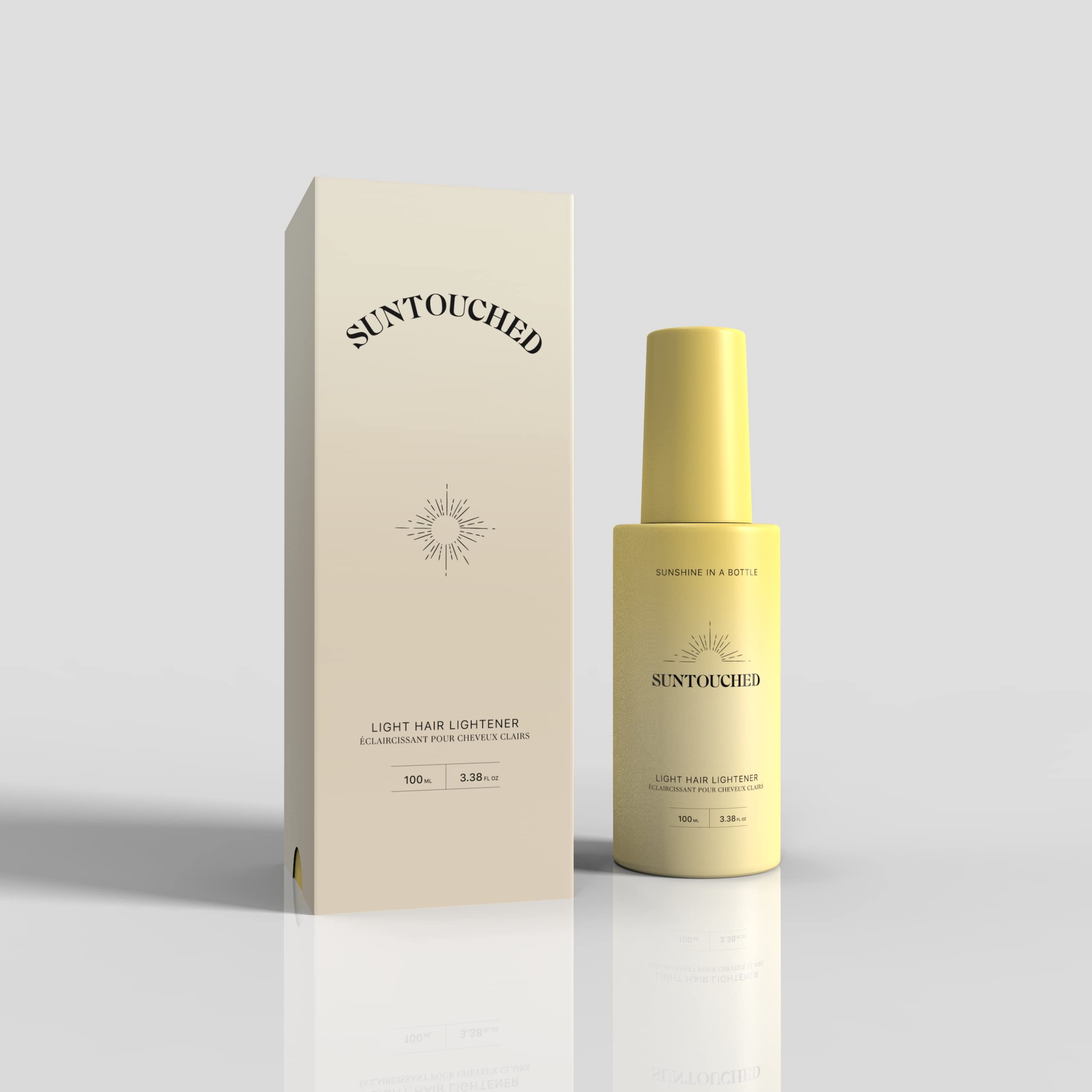 Suntouched Beach Blonde Hair Lightener - Citrus & Chamomile Highlighting Spray for Vegan Highlights, Cruelty, Paraben, Ammonia & Bleach-Free, 3.38 FL Oz