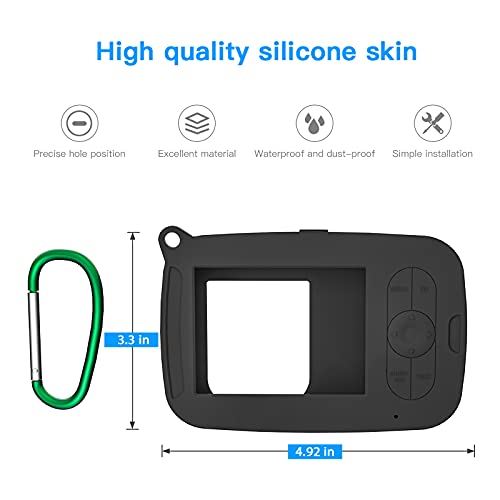 VOMENC Silicone Case for Infant Optics DXR-8 Video Baby Monitor 3.5" Display Only (Not Compatible with DXR-8 PRO)(Black)