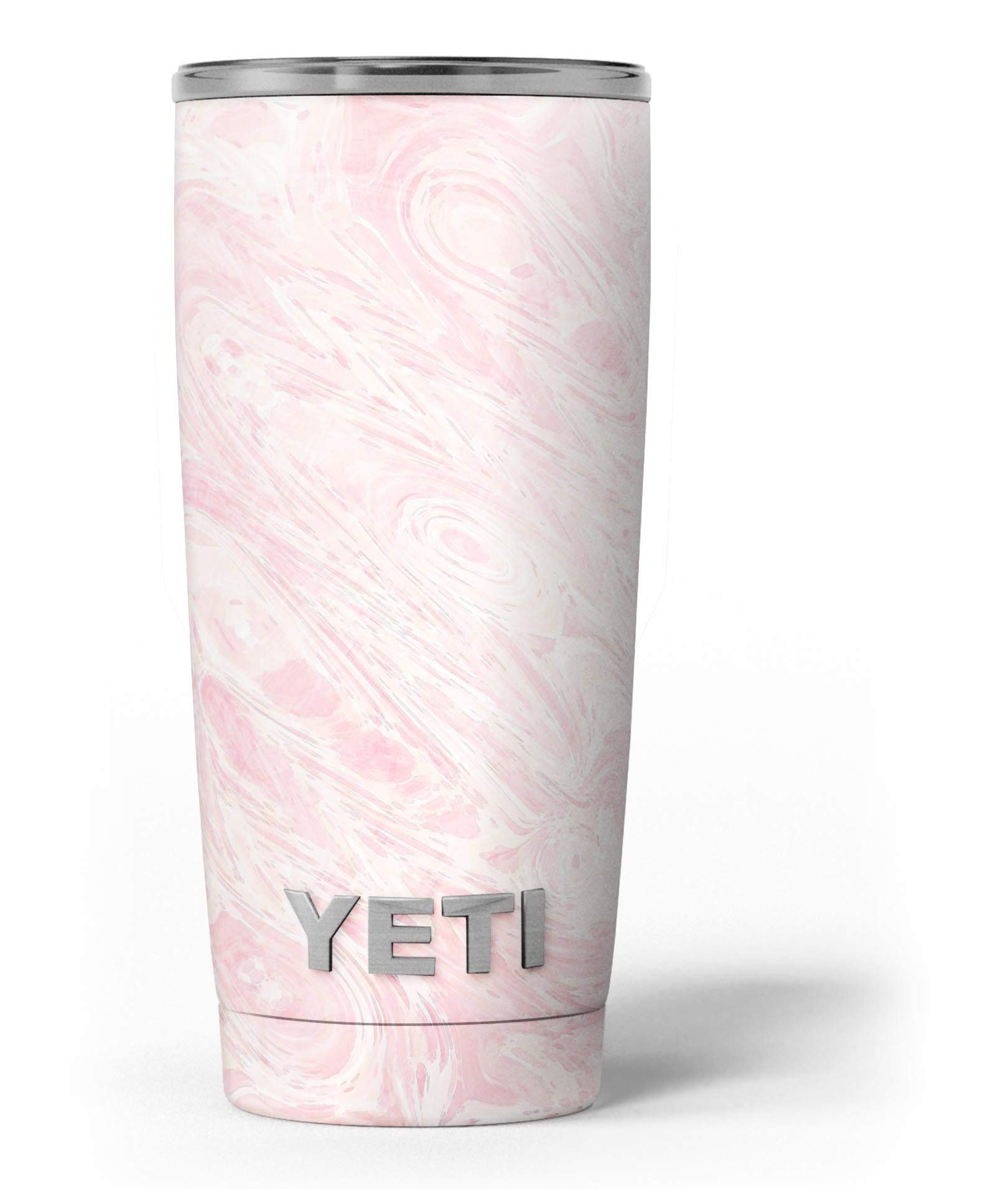 Design Skinz Pink Slate Marble Surface V43 - Skin Decal Vinyl Wrap Kit Compatible with The Yeti Rambler Cooler Tumbler Cups