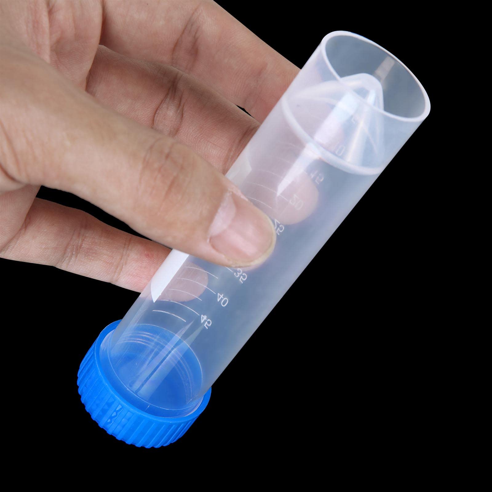 50-Pack Centrifuge Tubes 50ML, with Leak-Proof Screw Caps Conical Bottom, Plastic Container with Graduated and Write Marks, Test Tube for Cold Storage