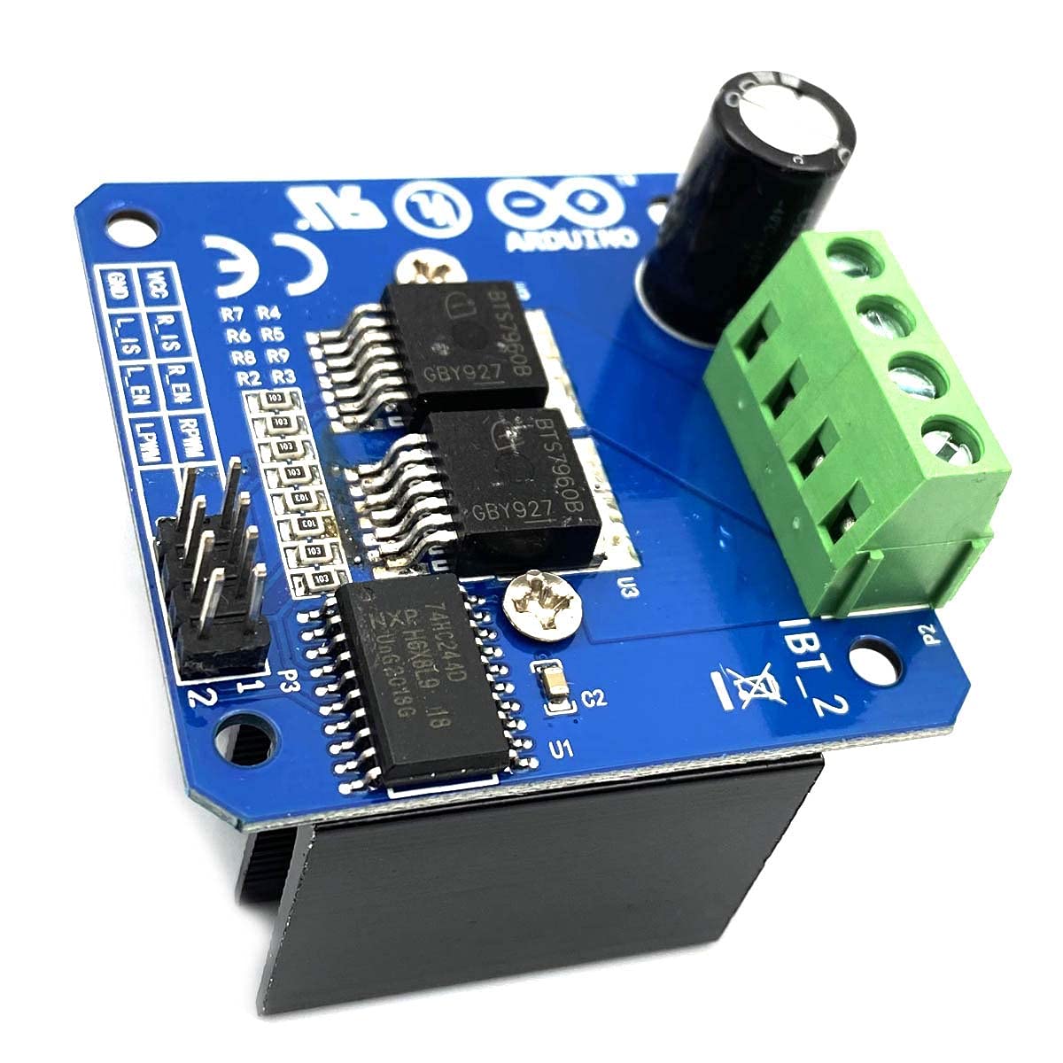 Kiro&Seeu Double BTS7960B DC 43A Stepper Motor Driver Module H-Bridge PWM Driving Board Compatible with Arduino Smart Car Raspberry Pi