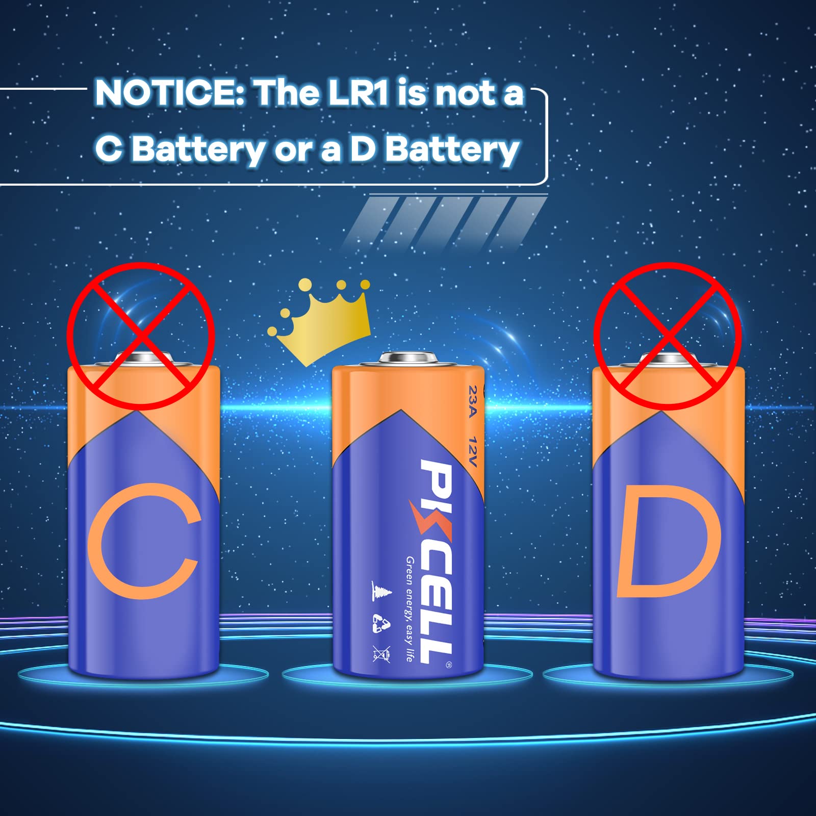 PKCELL N Size 1.5V Alkaline Batteries, MN9100/E90/LR1 Medical Battery 40 Pack, Long-Lasting for Medical Devices, GPS Trackers, Key Fobs, and More
