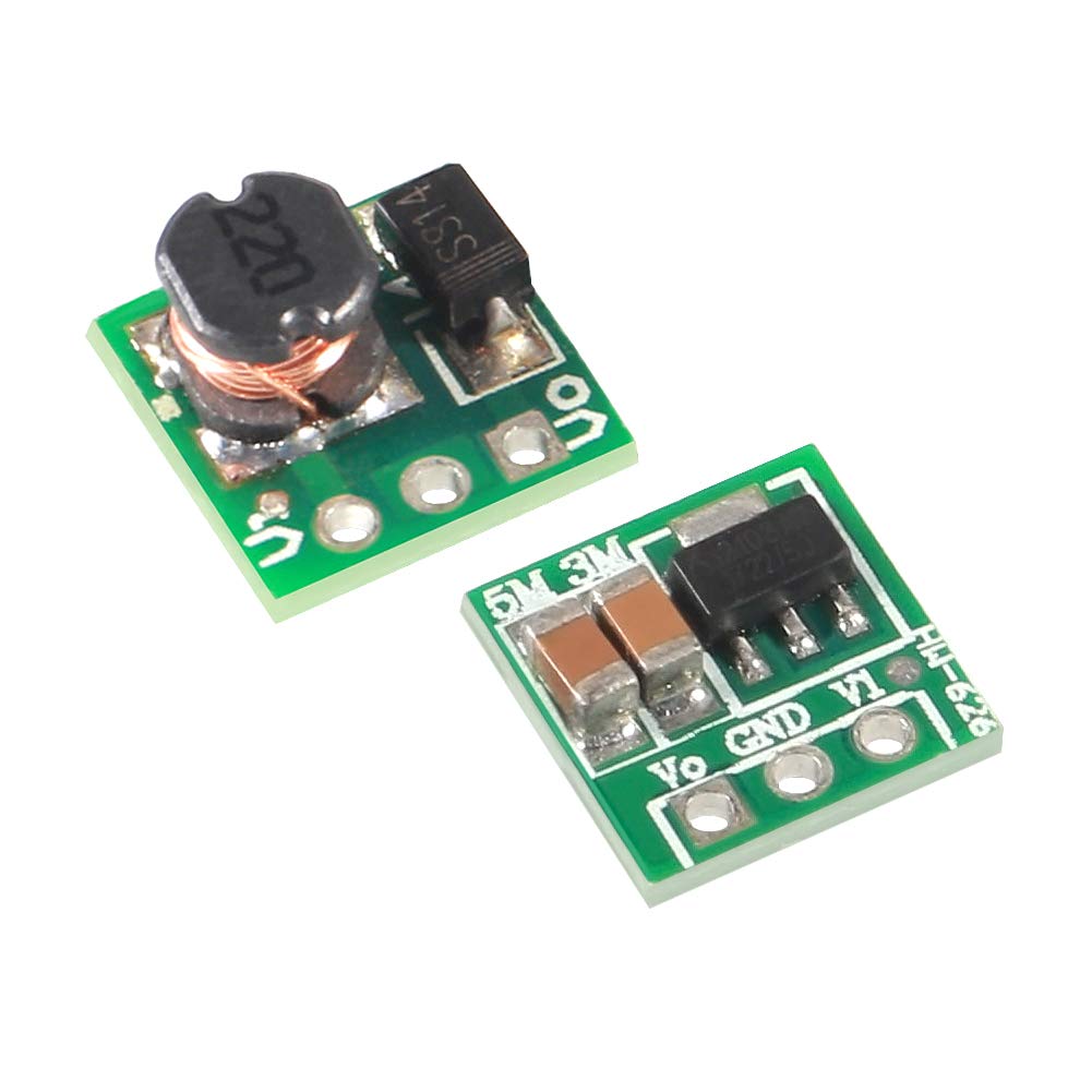 AITRIP 10PCS DC-DC Boost Converter Module,1.5V 1.8V 2.5V 3V 3.3V 3.7V 4.2V to 5V DC-DC Step Up Power Module Voltage Boost Converter Board 0.9-5V to 5V