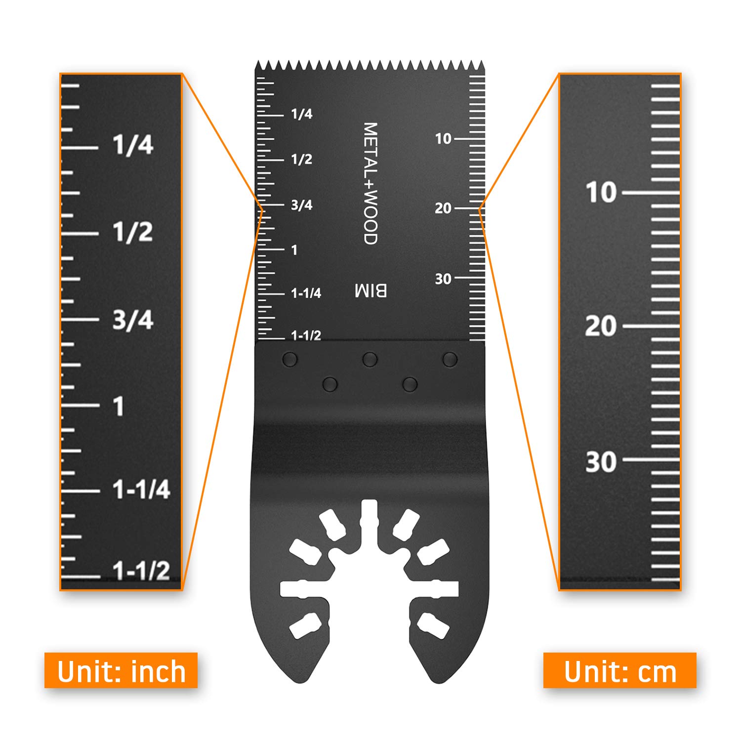 10 Pcs Oscillating Tool Blades Wood Oscillating Multitool Quick Release Saw Blades Professional Oscillating Saw Blades Fit for Dewalt, Porter Cable,Rockwell,Makita,Black & Decker,Bosch Craftsman