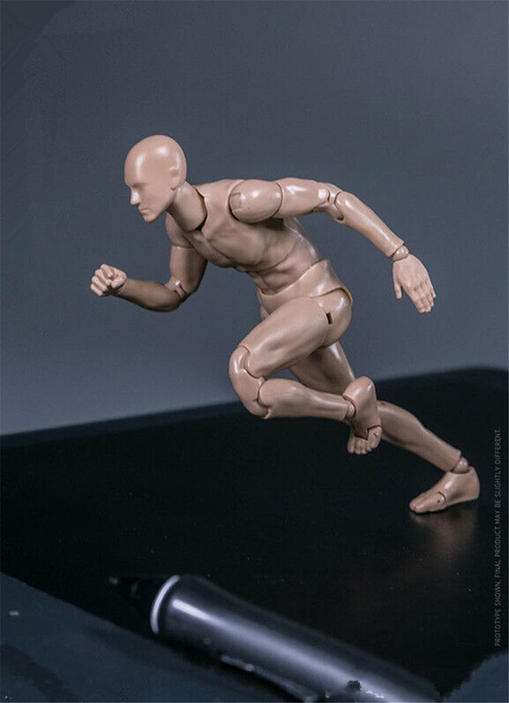 1/12 Scale Male Action Figure,6inch Flexible Yellow Testman Crash Test Dummy Action Figure Body Collection (B)